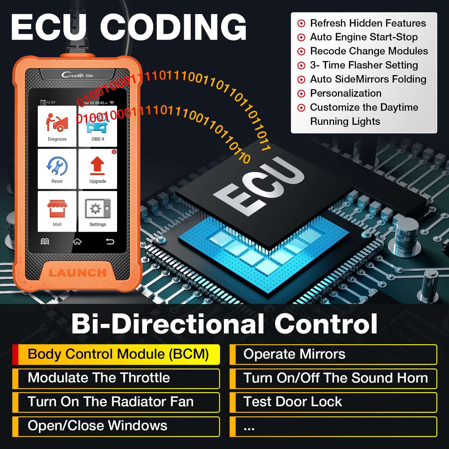 LAUNCH X431 Creader Elite - OBD2 Scanner for Mercedes