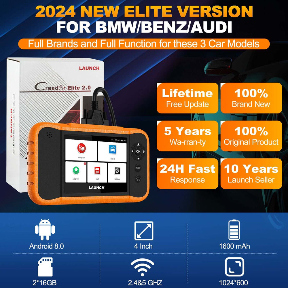 2025 LAUNCH X431 Creader Elite V2.0 - Diagnostic Scanner
