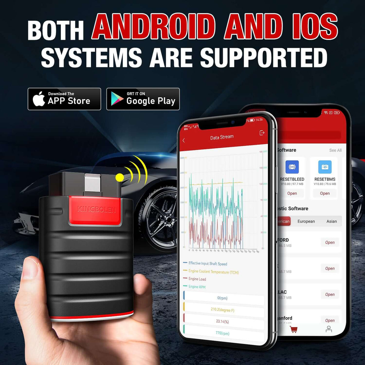 KINGBOLEN Ediag All Systems Bidirectional Test OBD2 Scanner