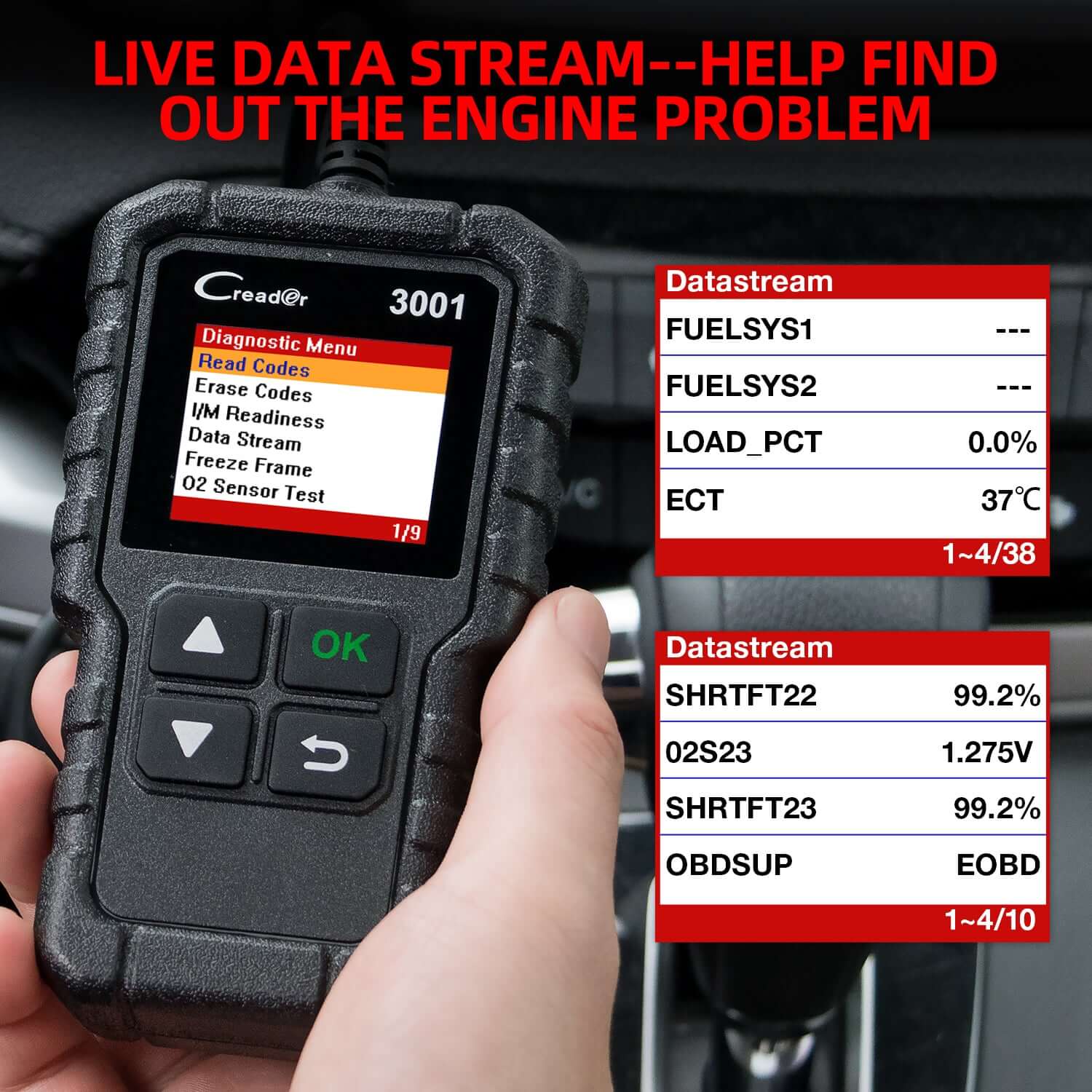 LAUNCH® Creader 3001 OBD2 Scanner Engine Light Code Reader