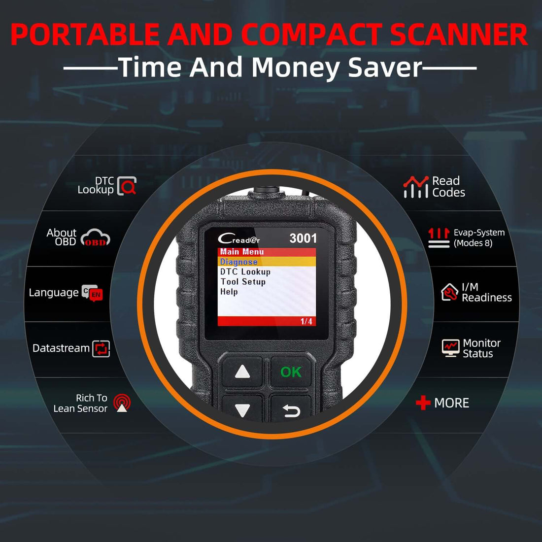 LAUNCH® Creader 3001 OBD2 Scanner Engine Light Code Reader